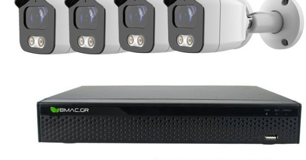 BMAC.GR - www.bmac.grBMC NVR ΣΕΤ με 9καναλο Καταγραφικό, 4 Κάμερες 2MP και PoE Switch